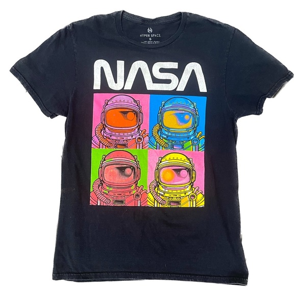 Hyper Space | Shirts | Nasa Andy Warhol Astronaut Spaceman Graphic Tee ...